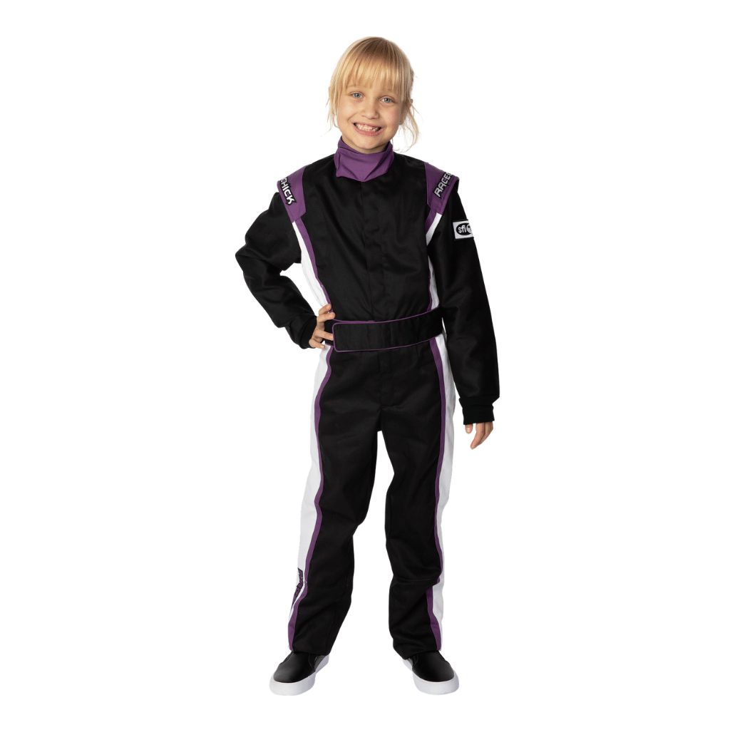 'FIERCE' Youth Girls Auto Racing Suit SFI 3.2A/1 (Black/Purple) - Racechick