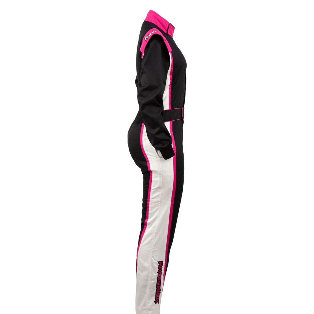 'FIERCE' SFI 3.2A/1 FR Cotton Women's Auto Racing Suit (Black/Pink ...