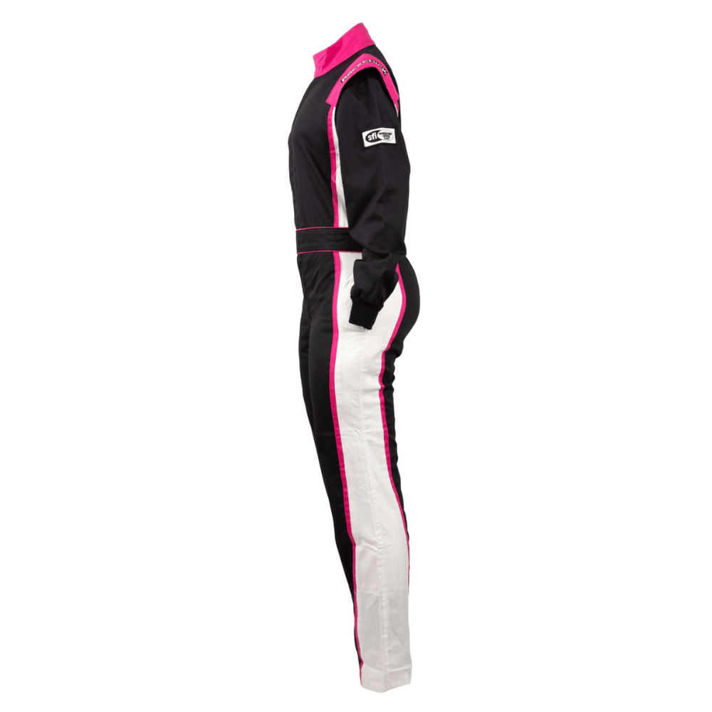'FIERCE' SFI 3.2A/1 FR Cotton Women's Auto Racing Suit (Black/Pink ...